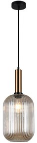 Italux ITALUX PND-5588-1L-BRO+AMB - Lustr na lanku ANTIOLA 1xE27/40W/230V bronz IT0403