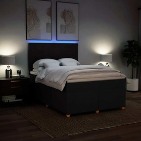 Box spring postel s matrací černá 160x200 cm textil 3293633