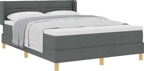 Postel s boxspringem s matrací Tmavě šedá 200 x 160 cm textil 3341238