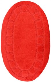 Koupelnový kobereček Ocean Red červený ovál