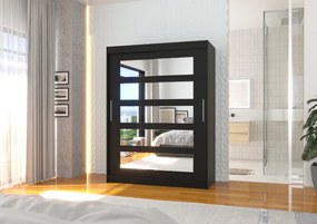 ADRK Furniture Skříň posuvná se zrcadlem MURANI 150 ADRK-SW-MUR-B-150