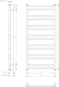 Sapho METRO DOS otopné těleso 500 x 1100 mm bílá mat IR432T