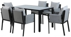 Jídelní set stůl + 6 židlí + sedák a opěrky