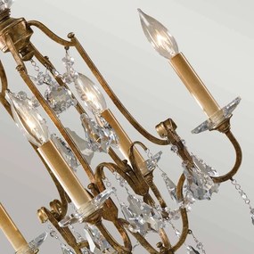 Rustikální lustr Elstead Valentina 41 cm 4xE14 Starý bronz