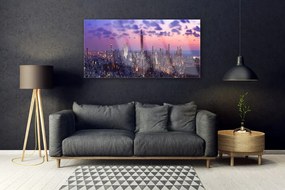 akrylový obraz Město Domy 120x60 cm