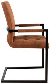Jídelná židle vintage English hnědá s opěradlem
