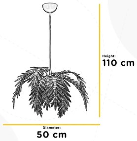 ONLI - Lustr na lanku DUBAI 1xE27/22W/320V bronzová