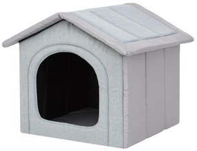 HobbyDog Pelíšek pro psa Bouda - světle šedá VELIKOST: R2 - 44 x 38 x 45 cm