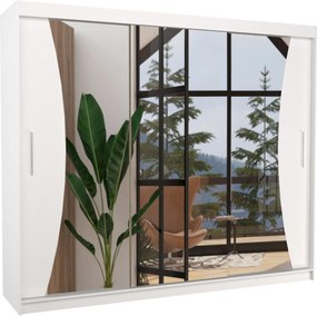ADRK Furniture Skříň s posuvnými dveřmi a zrcadlem DIEGO 250 ADRK-SW-DIE-W-250