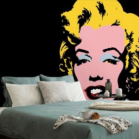 Tapeta pop art Marilyn Monroe na černém pozadí - 150x100