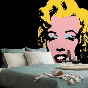 Tapeta pop art Marilyn Monroe na černém pozadí - 375x250