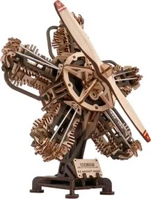 UGEARS 3D dřevěné mechanické puzzle Letecký motor R-5 / 470 dílků