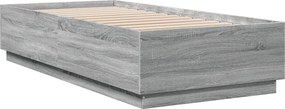 Rám postele s LED osvětlením šedý sonoma 100 x 200 cm kompozit 3209630