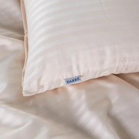 Damaškový saténový povlak na polštář Pruh 10 mm - Champagne Velikost: 40 x 40