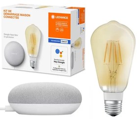 Ledvance Ledvance - Inteligentní reproduktor Google Nest Mini + LED Žárovka SMART+ E27 P227146