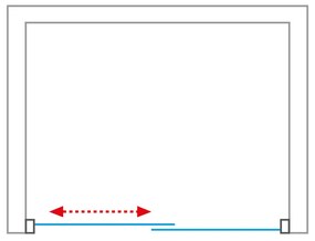 Sprchové dveře posuvné pro instalaci do niky PXD2N 2000 mm 1380–1430 550 Satinato O Brillant PXD2N/1400 526-1400000-00-15