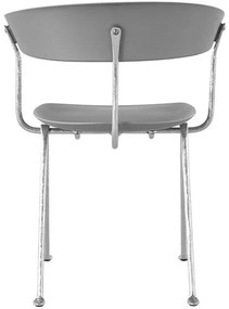 MAGIS - Židle OFFICINA - šedá s galvanizovanou podnoží