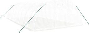 Skleník s ocelovým rámem bílý 32 m² 8 x 4 x 2 m 3188074