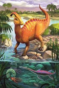 TREFL PUZZLE Úžasní dinosauři mini 20x13cm skládačka 54 dílků 4 druhy tr54194