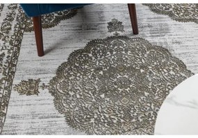 koberec LIRA E1468 Růžice, strukturální, moderní, glamour šedá / zl velikost 140x190 cm | krásné koberce cz