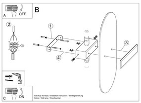 Sollux SL.1004 - Nástěnné svítidlo SALIA 2xG9/40W/230V