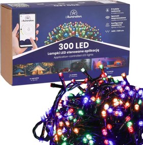 Venkovní LED světélka SMART 300 LED vícebarevné