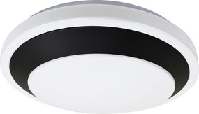 Rabalux Bílo-černé stropní LED svítidlo Barbora 380mm 24W 71273