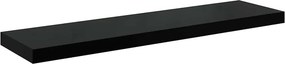 Plovoucí nástěnné police 2 ks lesklé černé 90x23,5x3,8 cm MDF 323776