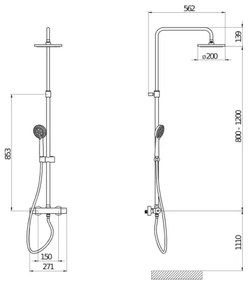 JIKA H3337170045711 - Sprchová sada s termostatickou baterií MIO lesklý chrom