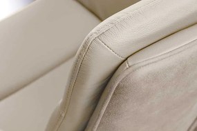 Designová otočná židle Maddison béžová kůže