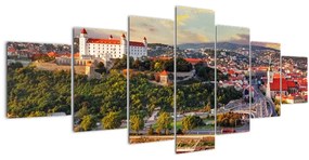 Obraz - Panorama Bratislavy, Slovensko (210x100 cm)
