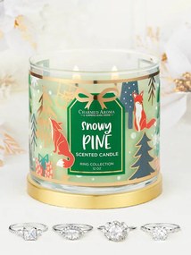 Charmed Aroma svíčka Snowy Pine (prstýnek velikost 7/M), 340 g