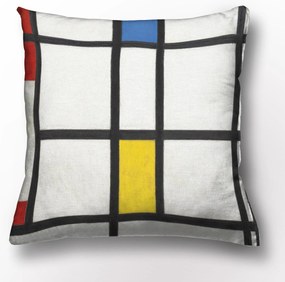 Lenbutik Povlak na polštář Piet Mondrian Composition II 45x45