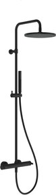 Ravak Termo - Sprchový set TE 095.20BLM s termostatem, průměr 25 cm, matná černá X070693