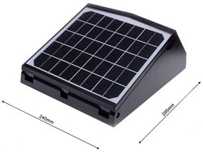 Exteriérové ​​solární nástěnné LED svítidlo Solar, 1x LED 15w, černá, pohybový senzor, ovladač