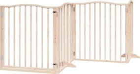 Zábrana pro psy s dvířky skládací 10 panelů 800 cm topol 3155615