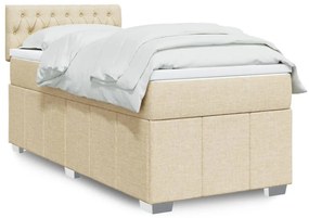 Box spring postel s matrací krémová 80 x 200 cm textil 3286907