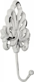 Béžový antik nástěnný háček s ornamentem - 8*1*16,5 cm