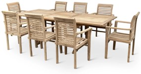 Nábytek Texim Faisal I. hranatý zahradní nábytek teak set 1+8