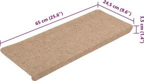 vidaXL Samolepicí nášlapy na schody 15 ks 65x24,5x3,5 cm [343478] Barva: antracitová