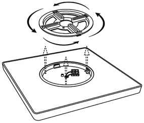 TOP LIGHT Světlo stropní Revit H40C RC, Černá