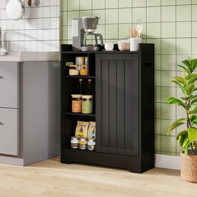 Costway Koupelnová skříňka s bočním držákem toaletního papíru