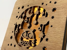 Li-Go "Sovička" lampa 19x19 cm provedení povrchu: dub světlý