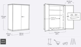 KETER Zahradní skříň VERTICAL Shed 1400L - hnědá