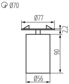 Kanlux 29311 - Podhledové bodové svítidlo CHIRO 1xGU10/35W/230V černá