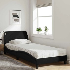 Postel s matrací Dover černá 80 x 200 cm textil 3208286