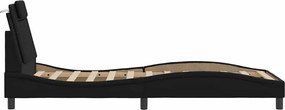 Rám postele Viana bez matrace černý 80 x 200 cm umělá kůže 3208054