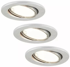Briloner 7221-039 - SADA 3x LED Koupelnové svítidlo 1xGU10/3W/230V stříbrná
