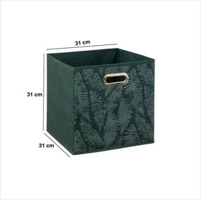Úložný textilní box Naturalis 31x31 cm zelený
