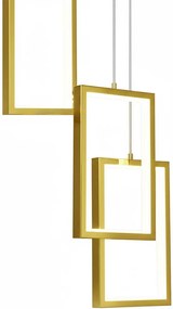 Toolight Toolight, LED závěsné svítidlo 42W, 3000K, 3500lm, LHJ090-7CP, zlatá, OSW-50065